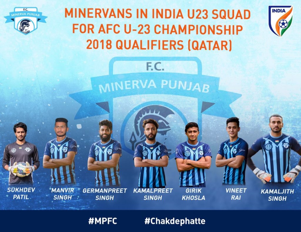 7 Minerva Punjab FC selected for India U-22s for AFC U-23 Championship ...