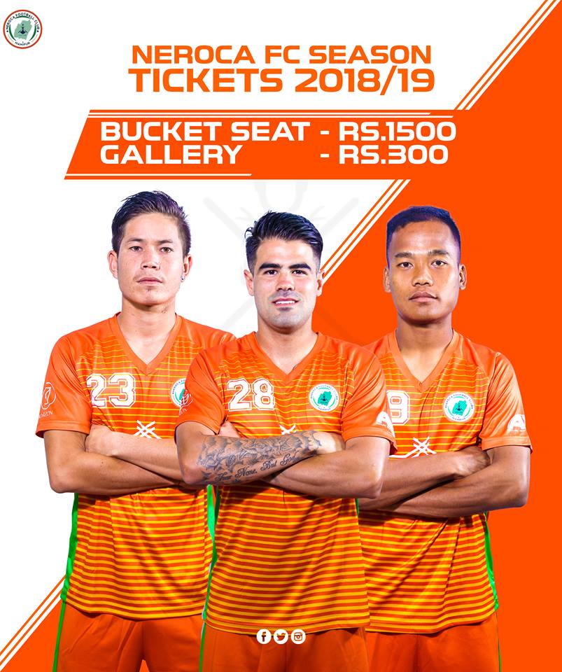 I-League side NEROCA to sell Season Tickets from today!