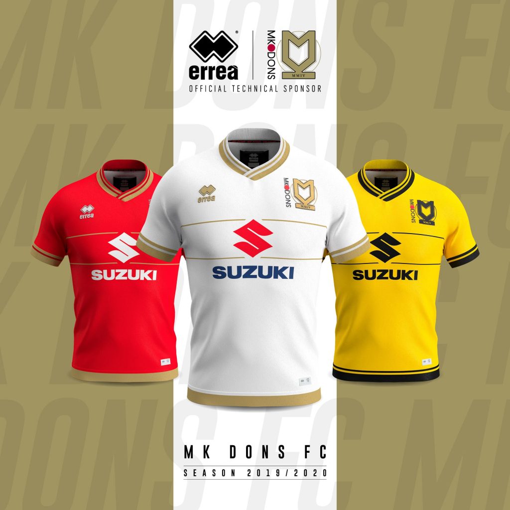 Errea & MK Dons unveil the new official kits for the forthcoming 2019/ ...