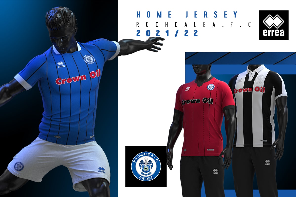 Errea launch Rochdale AFC's 2021/22 season kits!