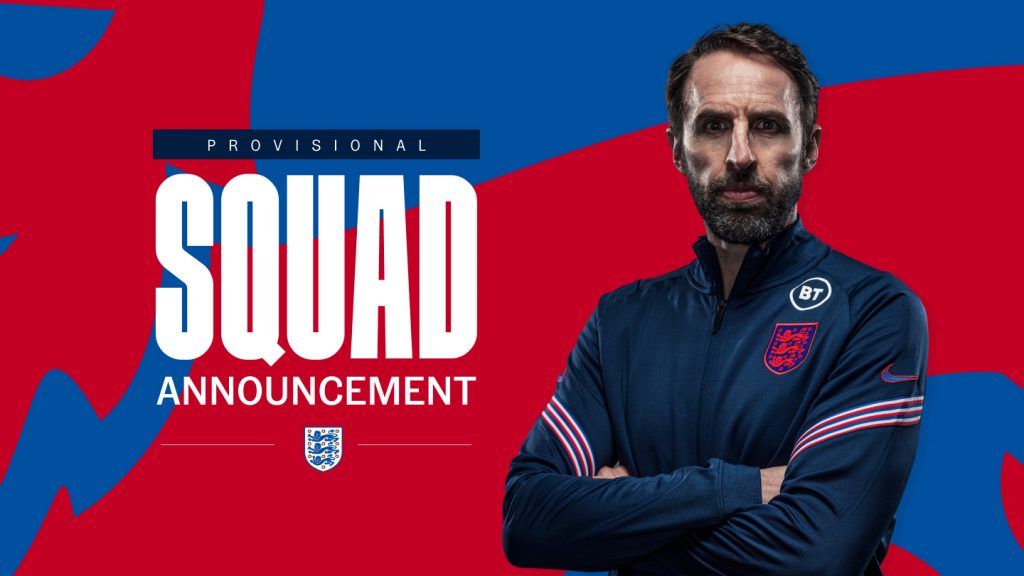 England's Gareth Southgate names provisional squad for UEFA EURO 2020!