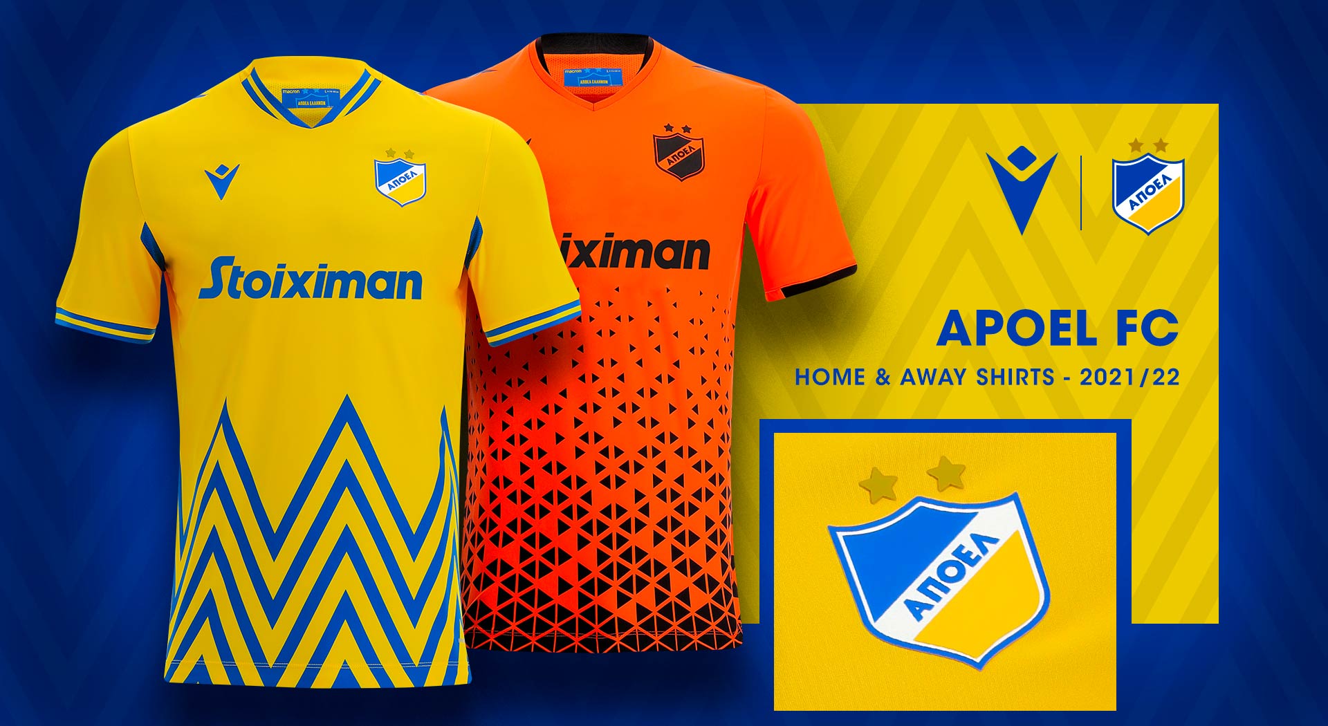 Macron launch the new 2021/22 season APOEL FC kits!