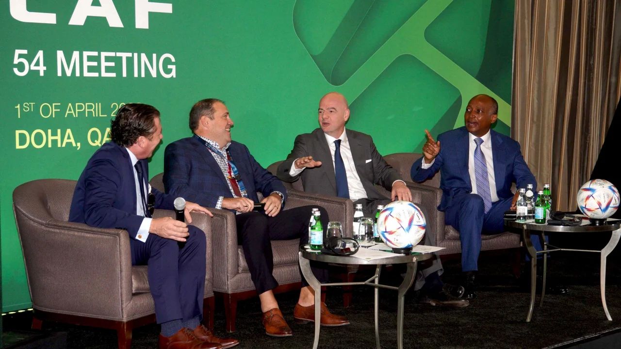CAF MA meeting attended by FIFA, CONCACAF & CONMEBOL presidents!