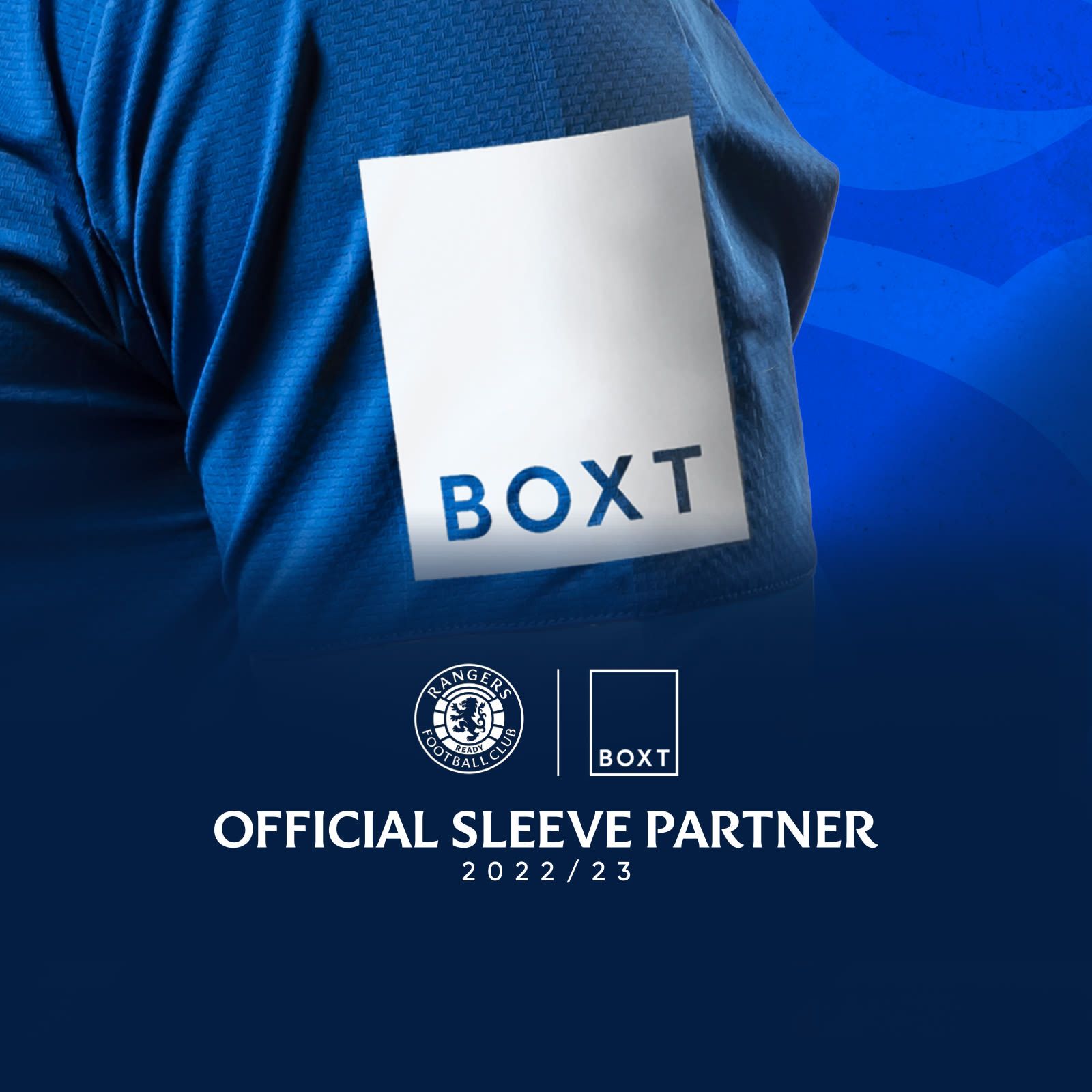 Glasgow Rangers confirm BOXT as new sleeve partner!