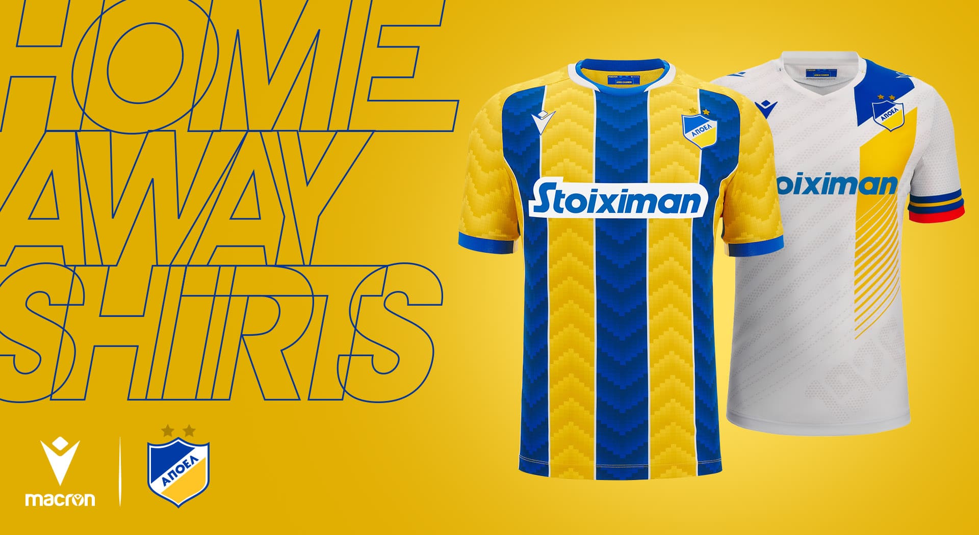 Sophisticated graphics & design for the new APOEL FC kits by Macron!