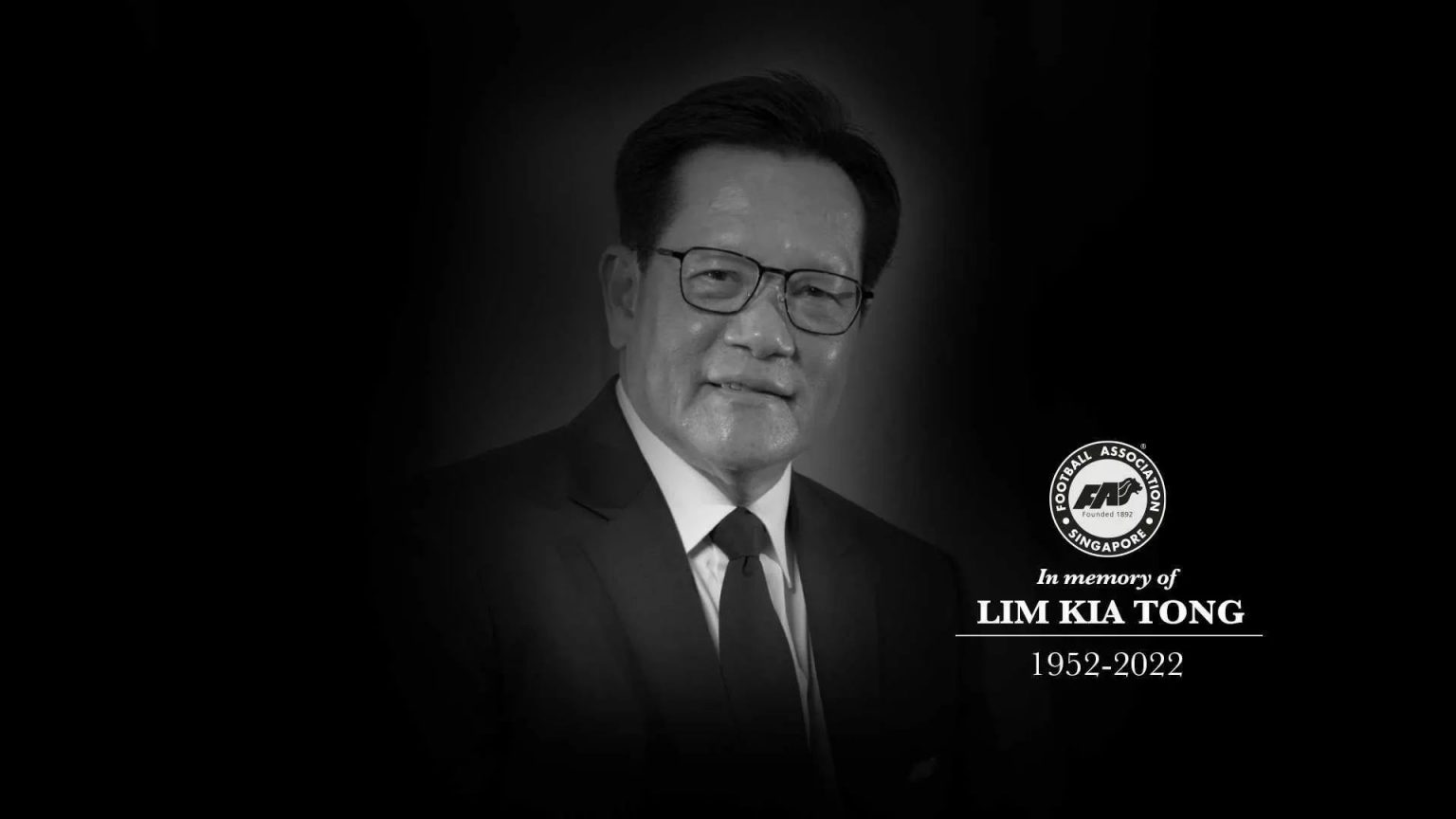 FIFA mourn passing of FA Singapore president Lim Kia Tong!