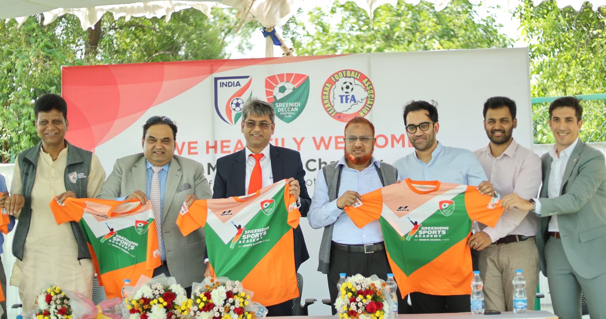 AIFF president Kalyan Chaubey inaugurates Sreenidi Deccan FC's Deccan ...