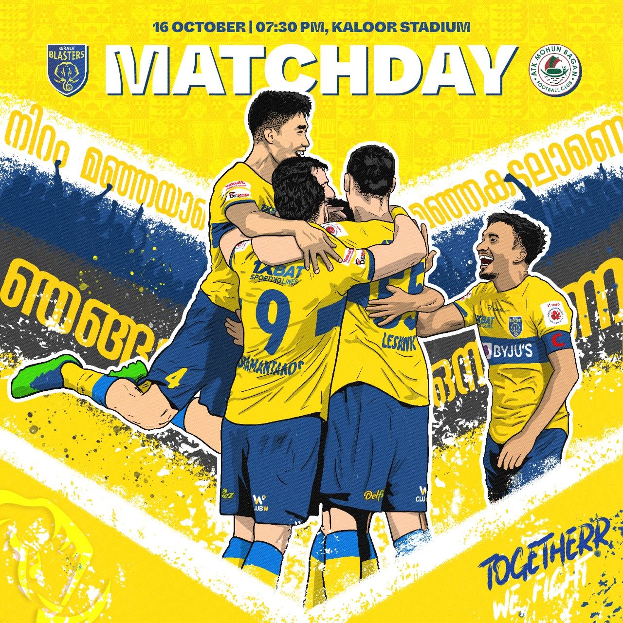 Kerala Blasters look forward in hosting ATK Mohun Bagan in ISL-9 tonight!