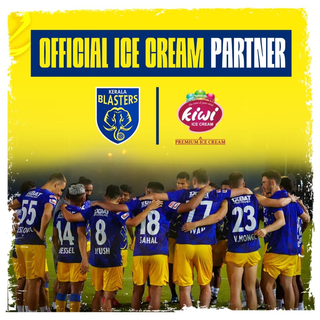 KIWI Ice Cream are new partners of Kerala Blasters!