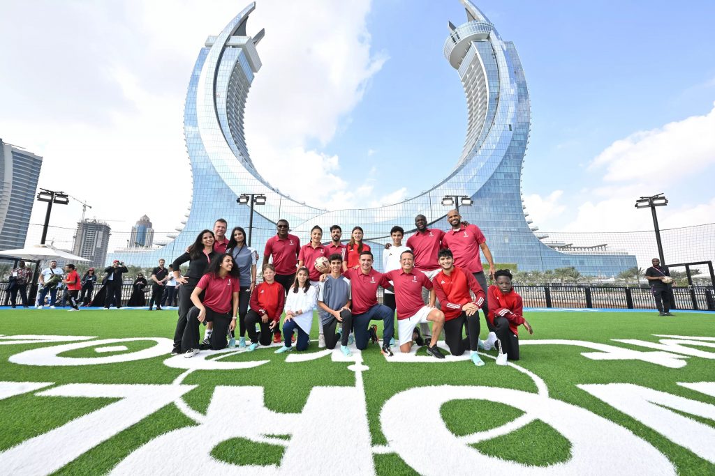 Youth Programme children enjoy kickabout with FIFA World Cup ambassadors!