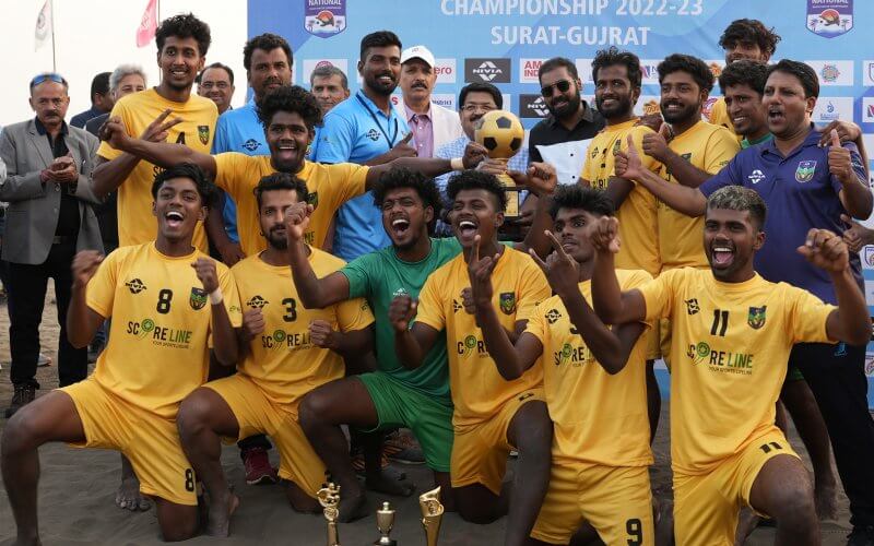 Kerala crowned inaugural champions of National Beach Soccer Championships!