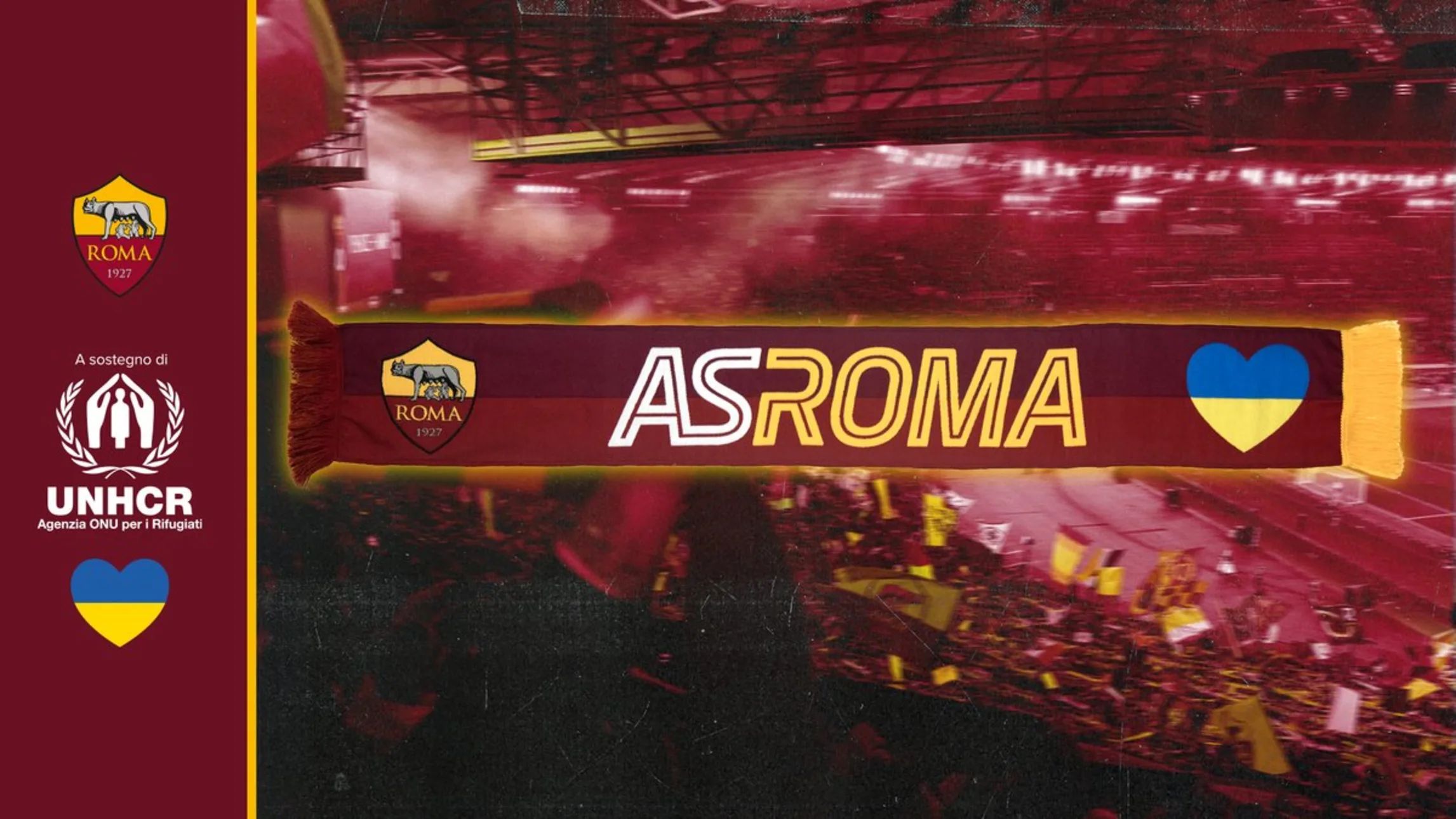 AS Roma release special scarf for Ukraine!