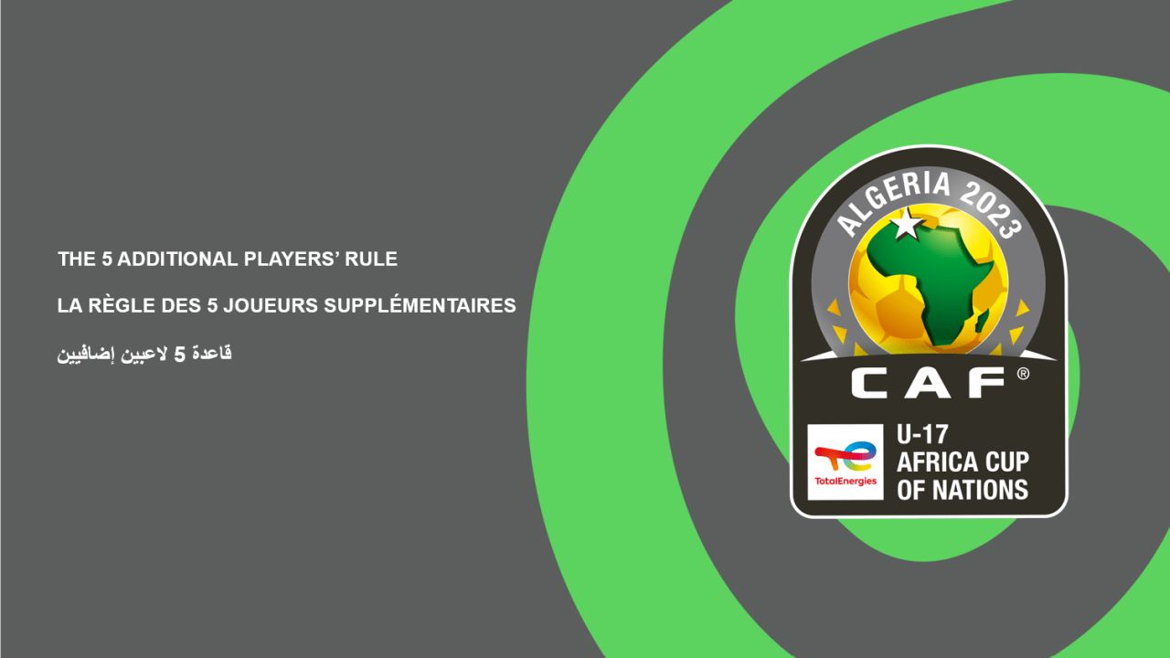 U-17 AFCON: Five (5) Additional Players' Rule!