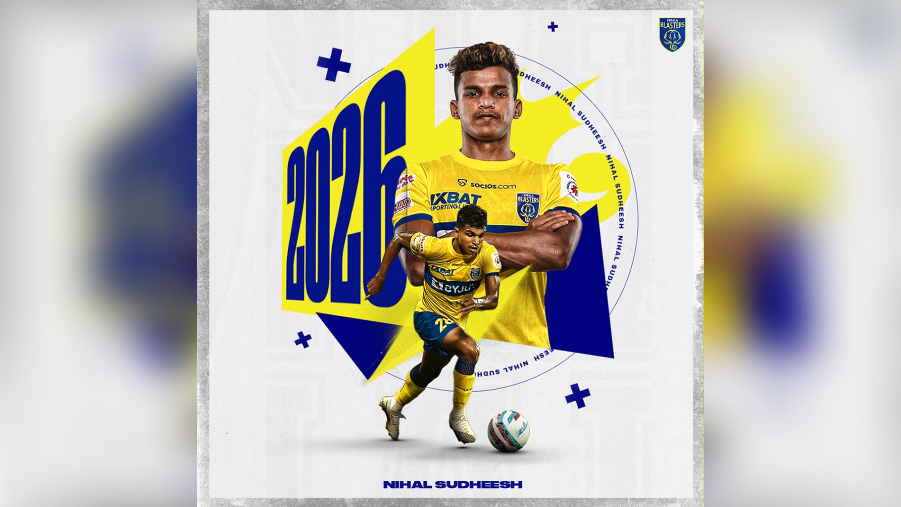 Kerala Blasters extend contract of winger Nihal Sudeesh until 2026!