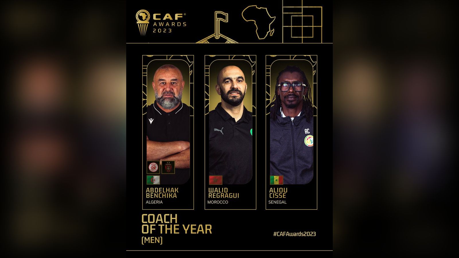 A look at the trio nominated for the CAF Coach of the Year award!