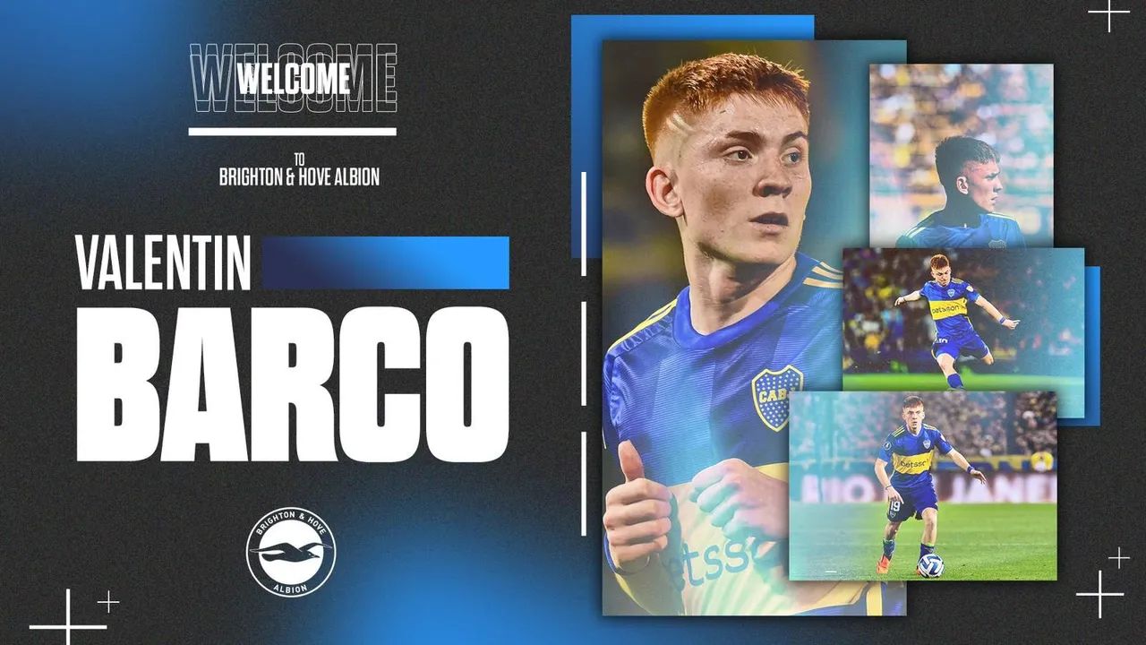 Valentin Barco joins Brighton & Hove Albion from Boca Juniors!