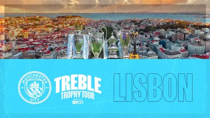 Manchester City's treble Trophy Tour heads to Lisbon!