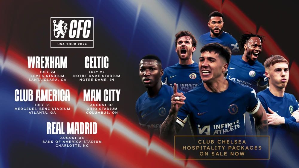Chelsea FC to face Manchester City & Real Madrid in USA friendlies!