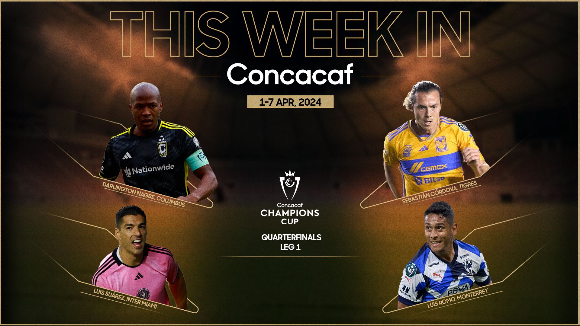 The kickoff of CONCACAF Champions Cup quarterfinals shines this week in ...