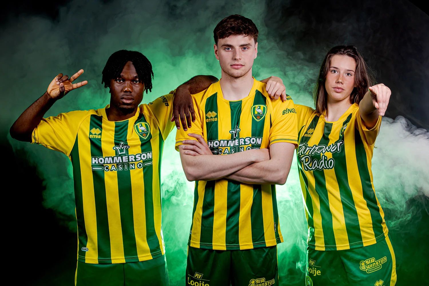 Yellow & green striped: The new Errea home shirt ADO Den Haag 2024/25!